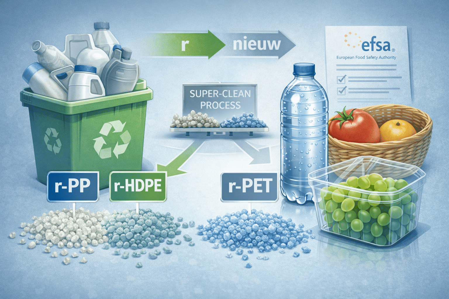 r-PET, r-HDPE og r-PP: hvorfor Nipak bevidst vælger r-PET - Nipak ...